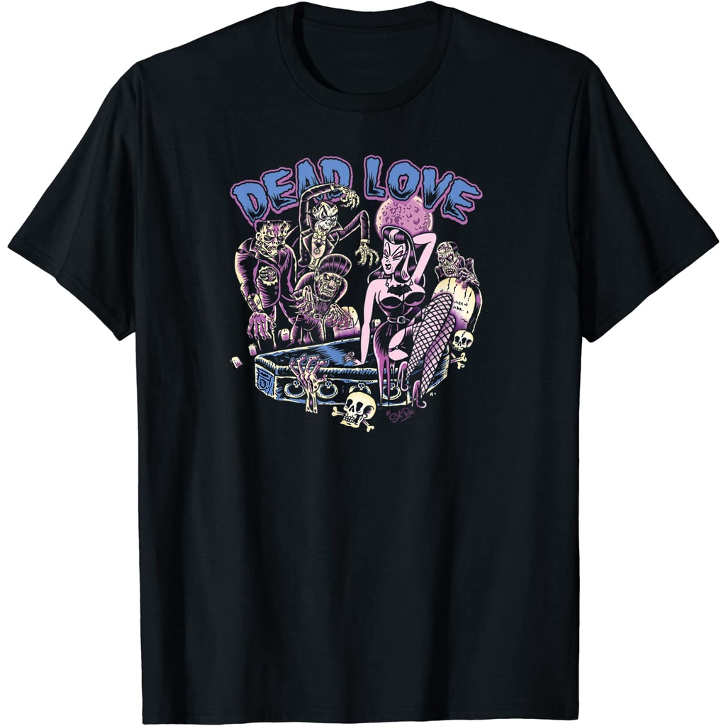 เสื้อยืด Retro-a-go-go Dead Love Funny Monster Retro Pinup Art | Shopee ...