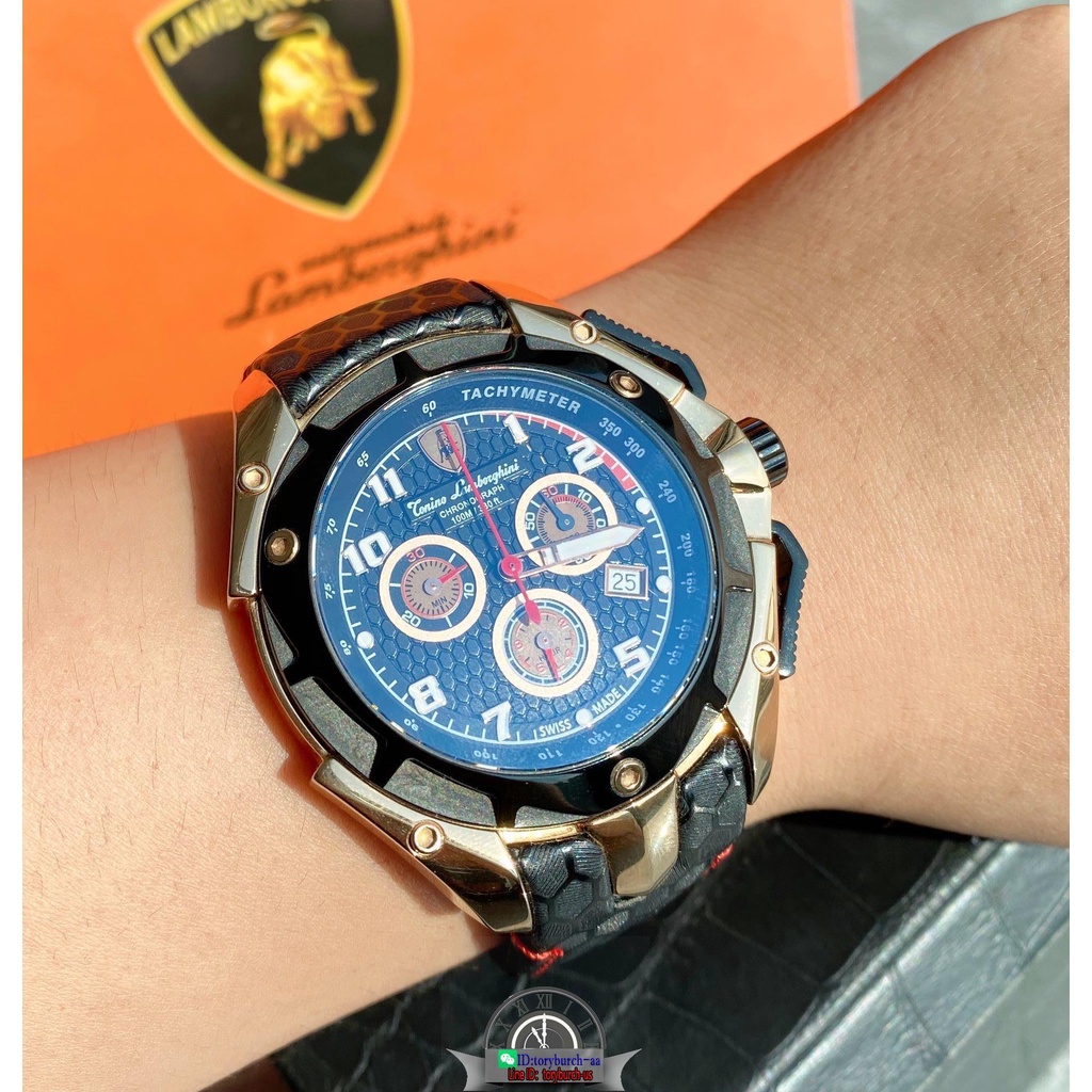 Lamborghini versatile man's chrono racing car analog watch sapphire ...