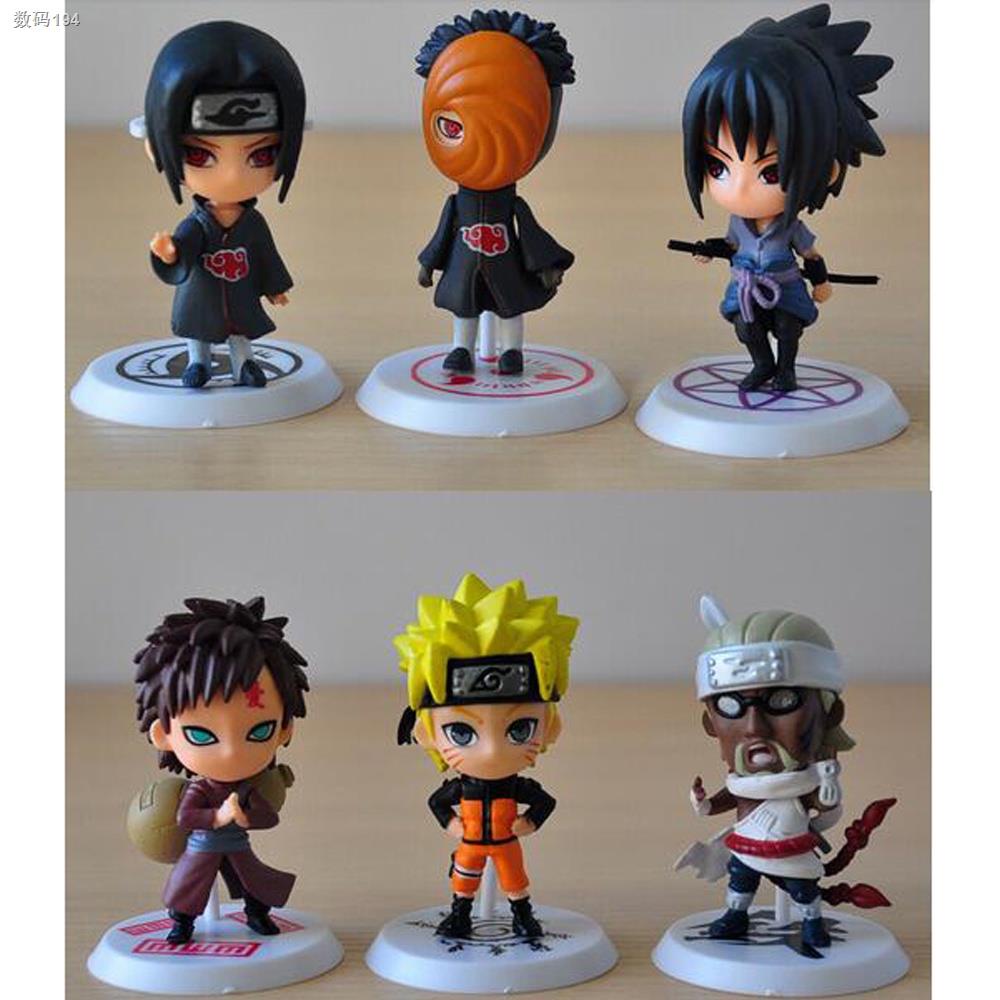 FISHSTICK 6pcs/Lot Naruto PVC Toys Kakashi Action Figures 7cm Sasuke ...
