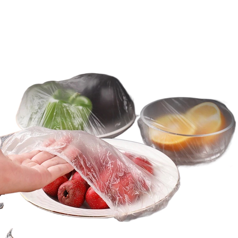 100pcs Disposable Food Storage Covers Bags / Plastic Wrap Elastic Food ...