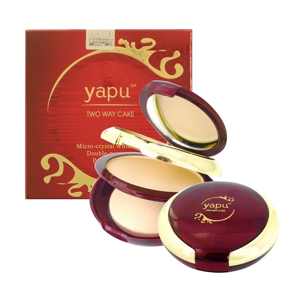 YAPU two way cake แป้งพัฟตลับแดง สองชั้น มีกระจกในตัว ติดทนยาวนาน ...