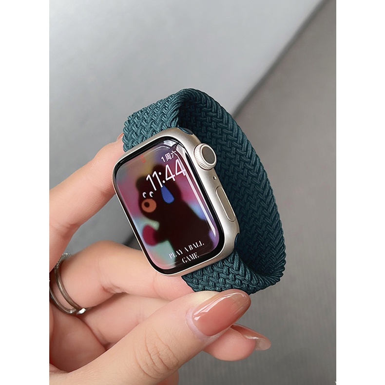 ☈Braided solo loop band For Apple Watch strap 49mm 44mm 45mm 41mm 40mm ...