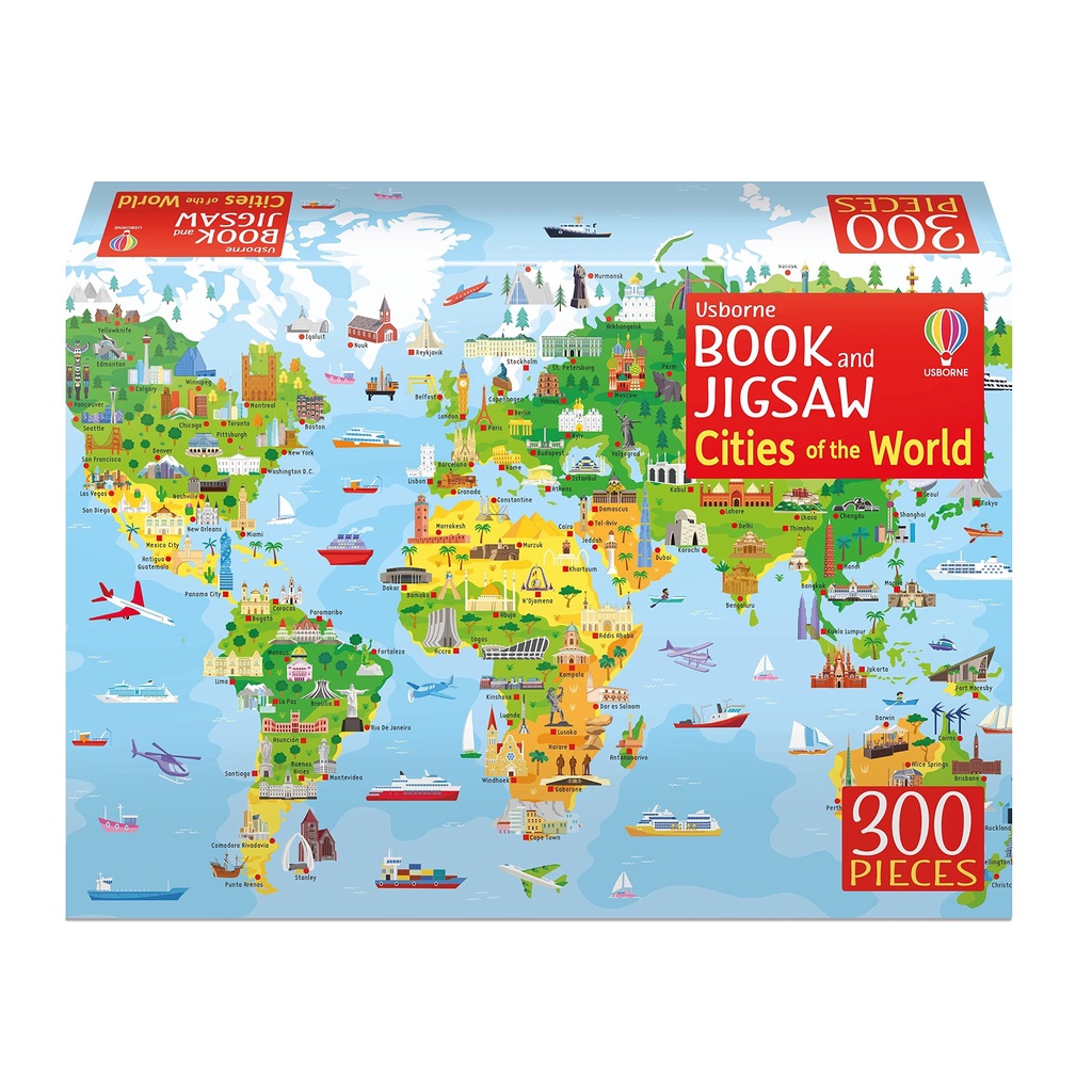 NEW! หนังสืออังกฤษ Usborne Book and Jigsaw Cities of the World (Usborne ...