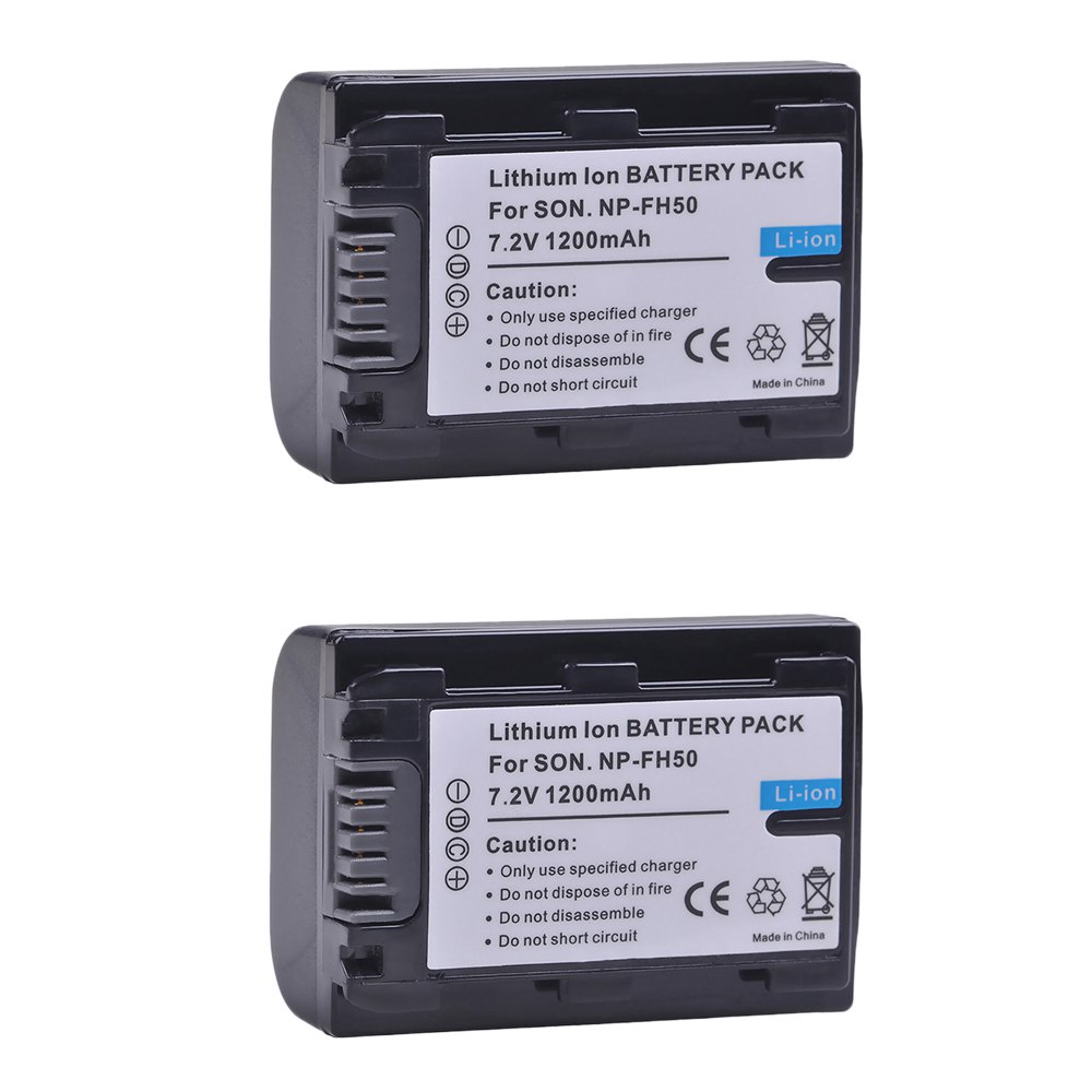 แบตเตอรี่ NPFH50 NP-FH50สำหรับ Sony NP-FH30 NP-FH40 NP-FH50 HX200V NP ...