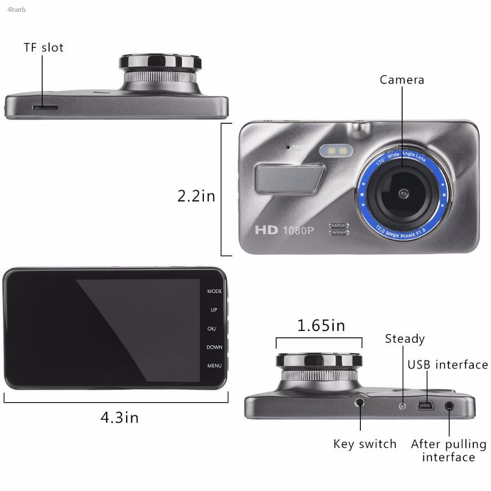 A10 Dual Lens Dash Cam Car DVR HD 1080P Vehicle Camcorder Driving ...