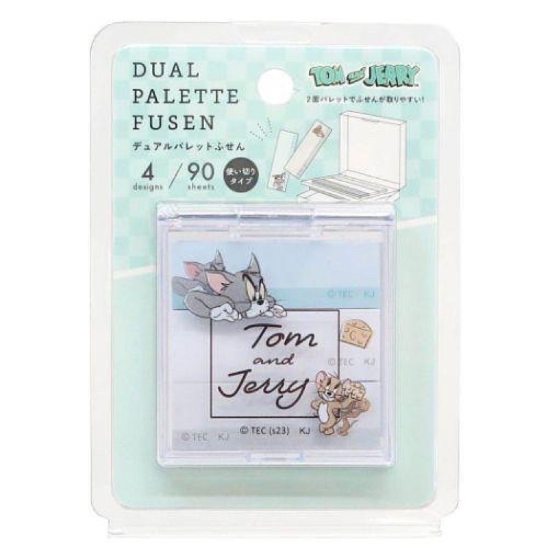 NEW!!! Dual Palette Fusen Sticky Notes เคสเปิดได้ 2ข้าง ลาย Tom&Jerry ...
