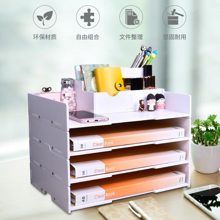 A5 ชั้นหลายชั้นสามารถรวม A3 Desktop Storage Rack ความจุขนาดใหญ่ A4 Data ...
