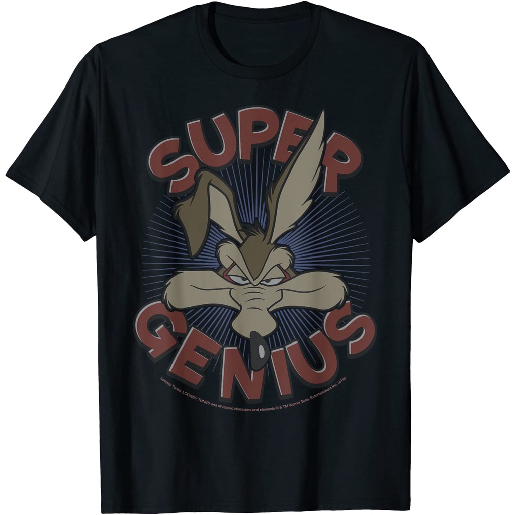 เสื้อยืด Looney Tunes Wile E. Coyote Super Genius | Shopee Thailand