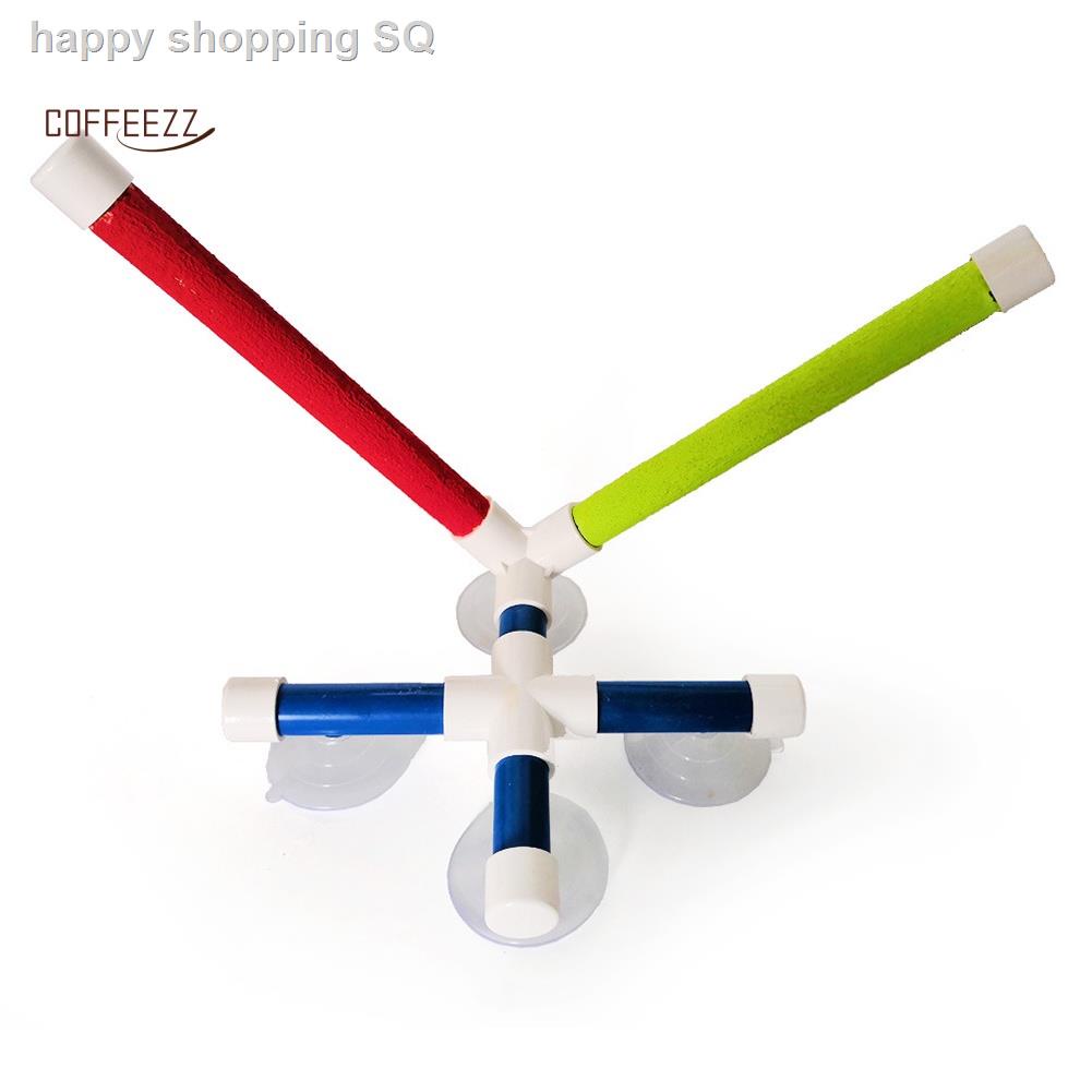 coffeezz Sucking Disc Bird Parrot Bathing Shower Standing Bar Dual ...