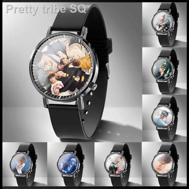 【Spot supply】 Man Women BTS Casual Quartz Watch with Handsome Boy Face ...