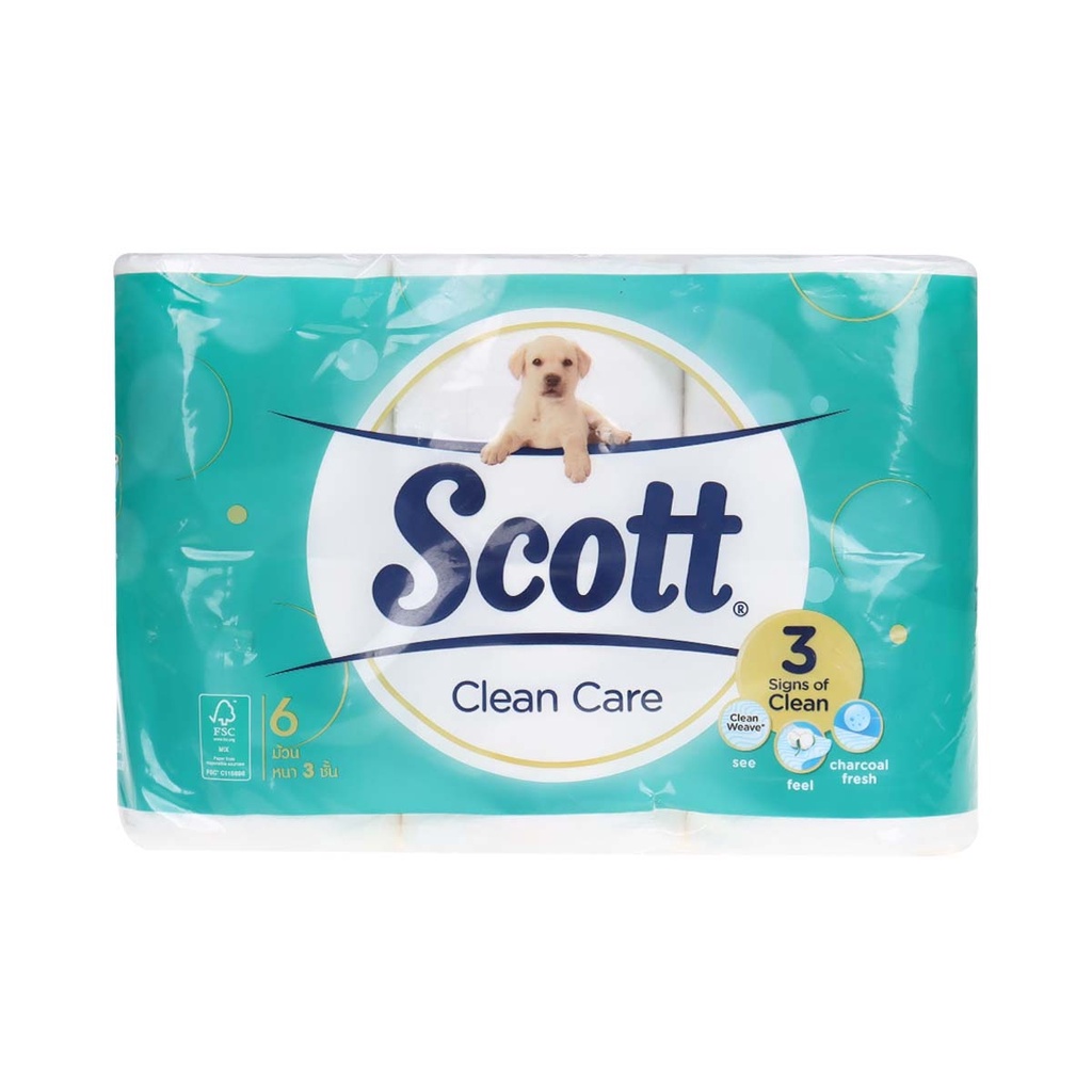 THE RICH BUYER SCOTT Clean Care กระดาษชำระ (แพ็ค 6) กระดาษทิชชู่ ...