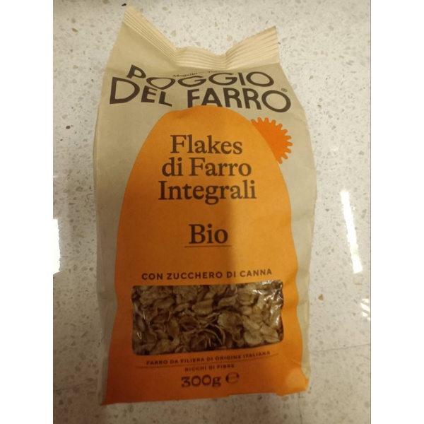 Flakes Di Farro Integrali 300g.ข้าวสาลีเต็มเมล็ดชนิดแผ่นอบกรอบรสหวาน ...