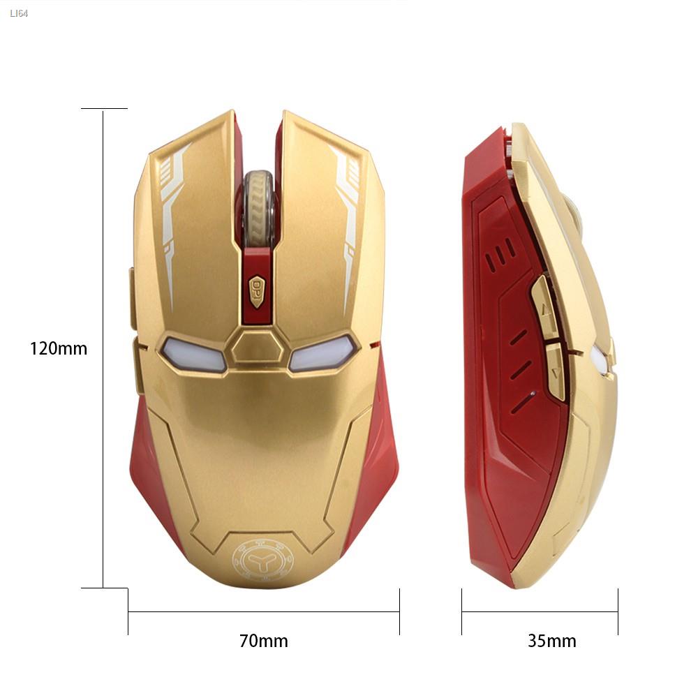 Iron Man Wireless Gaming Mouse Silent Optical 2.4GHz USB Game For ...