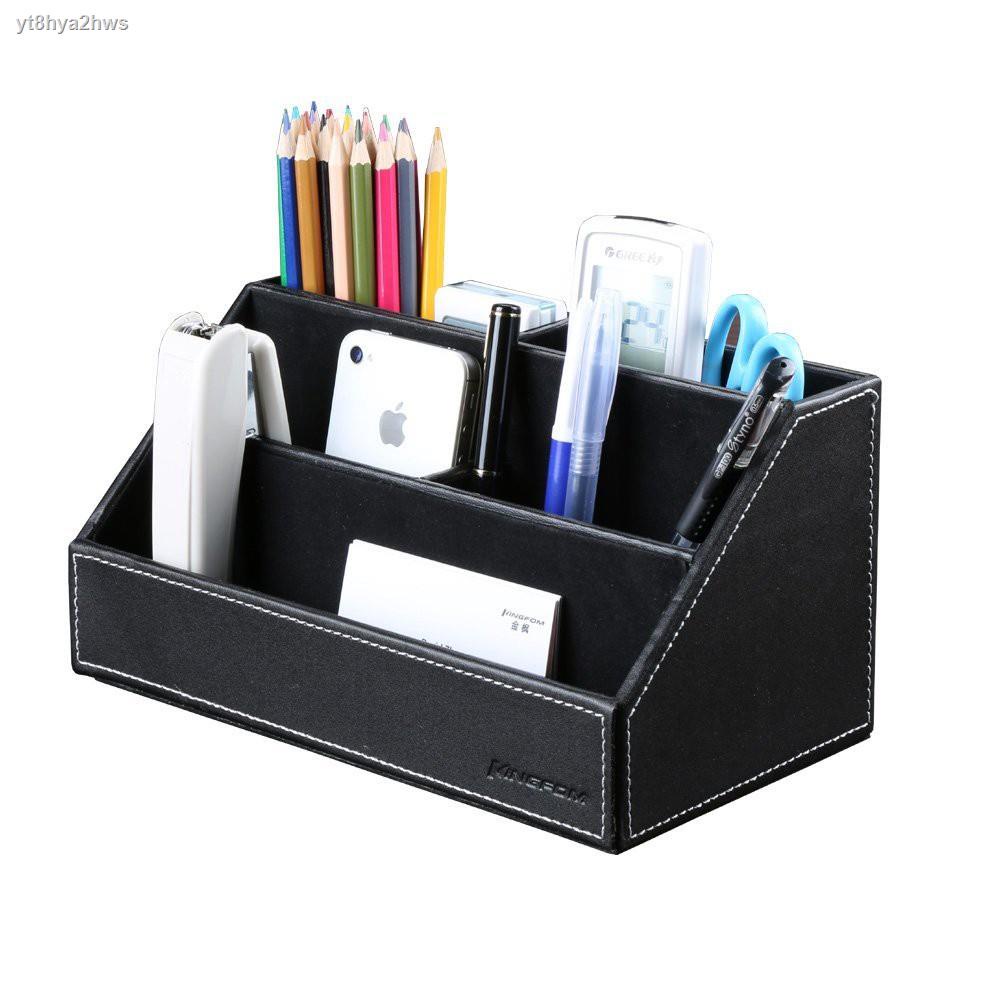 Home Office Wooden Struction Leather Multi-function Desk Stationery ...