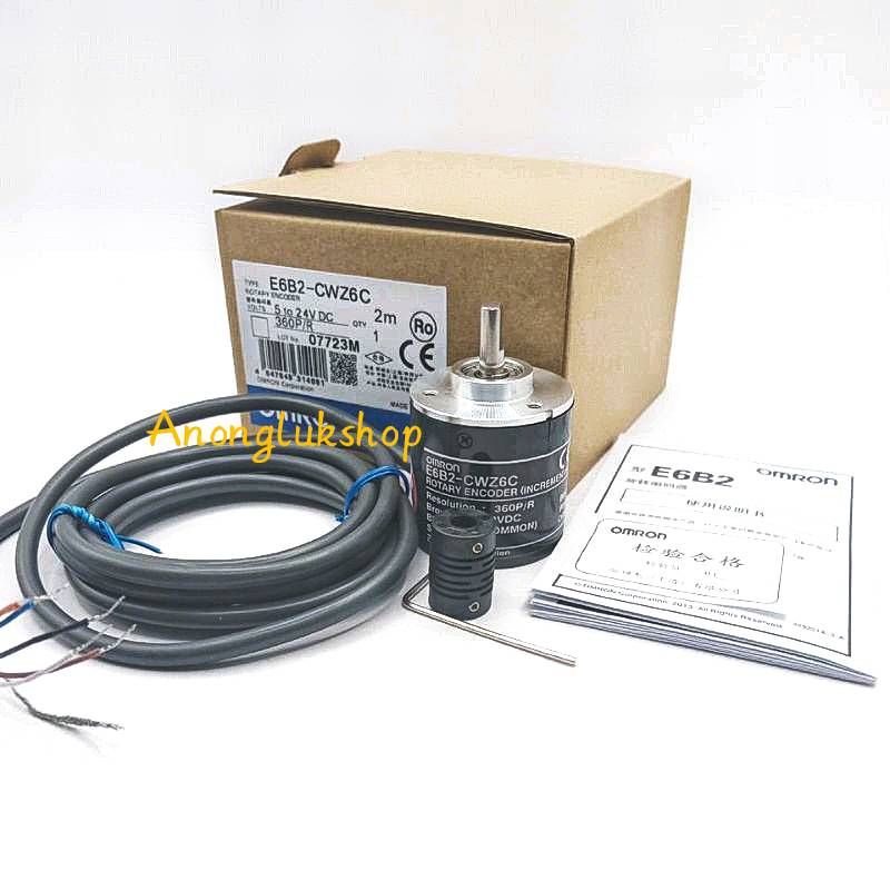 ROTARY ENCODER E6B2-CWZ6C 360P/R เอ็นโค้ดเดอร์โรตารี่ OMRON 5-24VDC ...