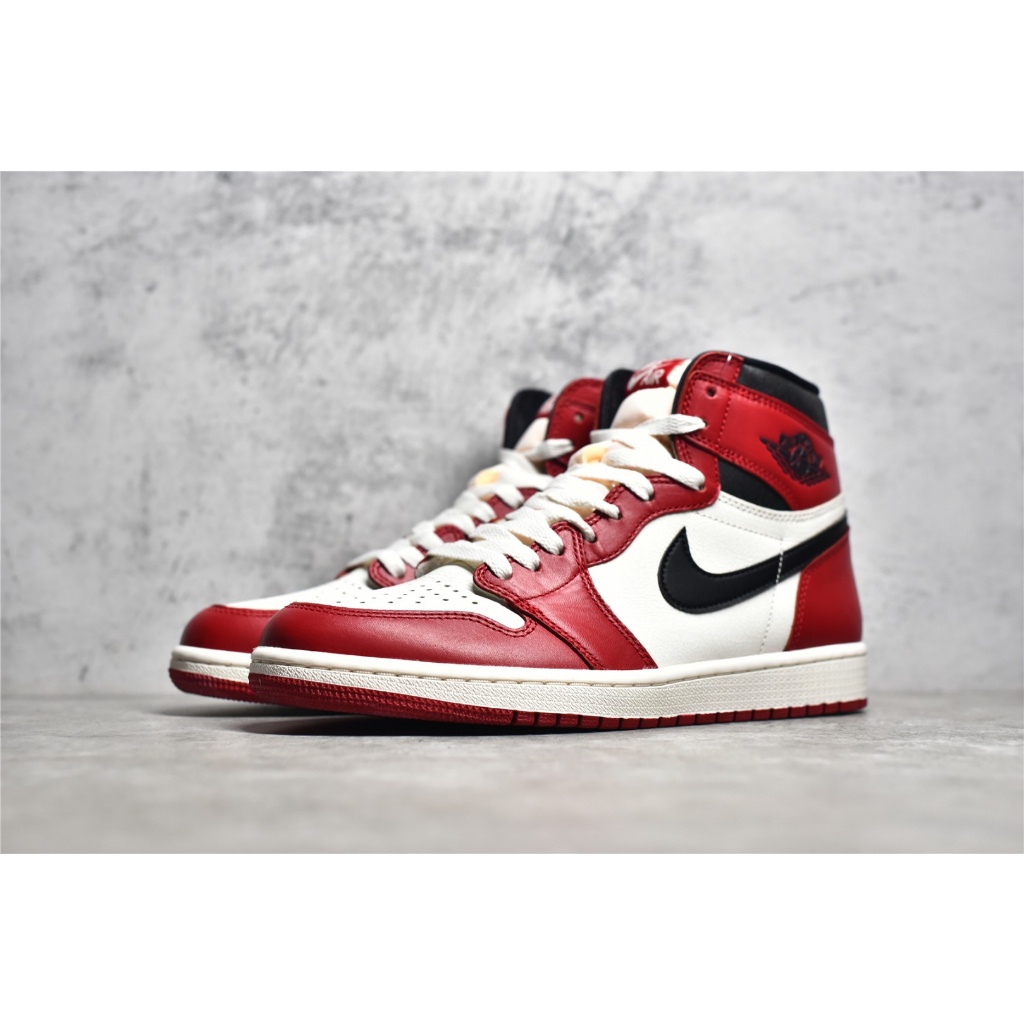∈☼Nike Air Jordan AJ1 High Retroชิคาโก วินเทจสบาย ๆ สวมใส่ลื่นวิ่ง ...