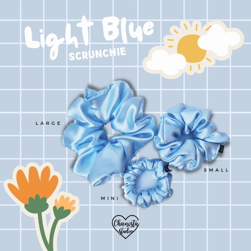 CLASSIC SCRUNCHIE : Light Blue : ยางรัดผม รุ่นคลาสสิค : สีฟ้าอ่อน ...