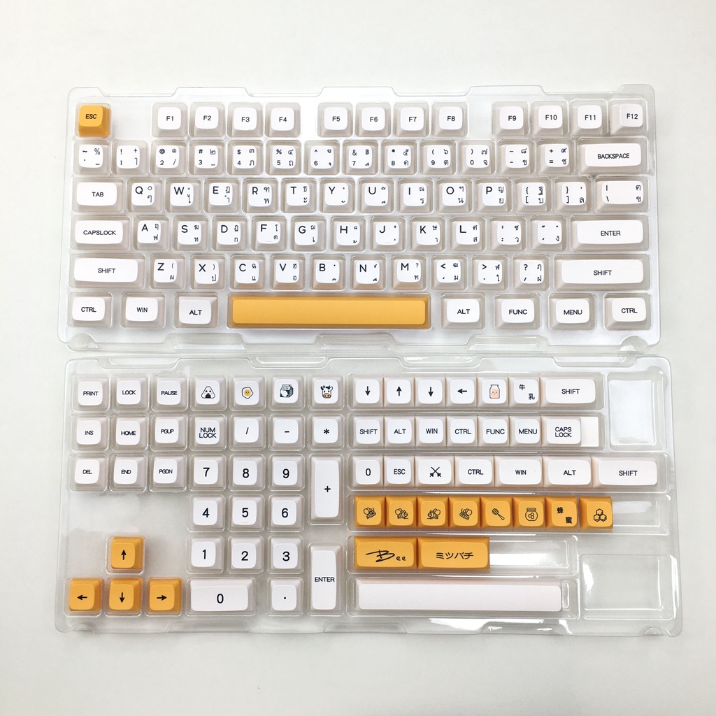 Honey Milk Thai Keycaps XDA Profile PBT Dye-sub Keycap แป้นพิมพ์กลไก ...
