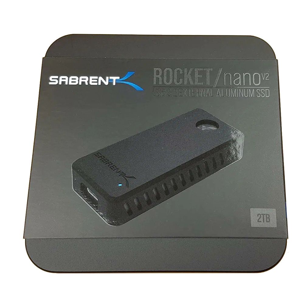 Sabrent 2TB Rocket Nano V2 USB 3.2 Gen 2x2 External SSD (1500 MB/s), SB ...