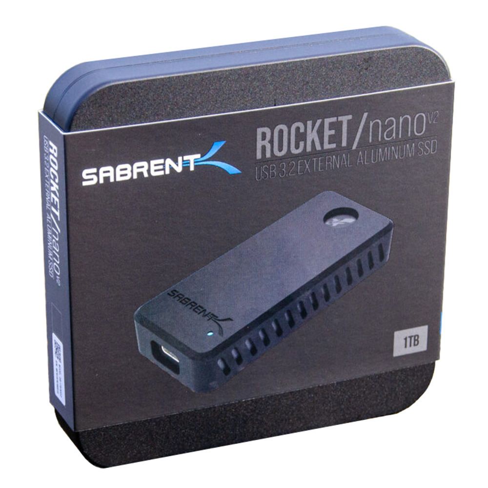 Sabrent 1TB Rocket Nano V2 USB 3.2 Gen 2x2 External SSD (1500 MB/s), SB ...