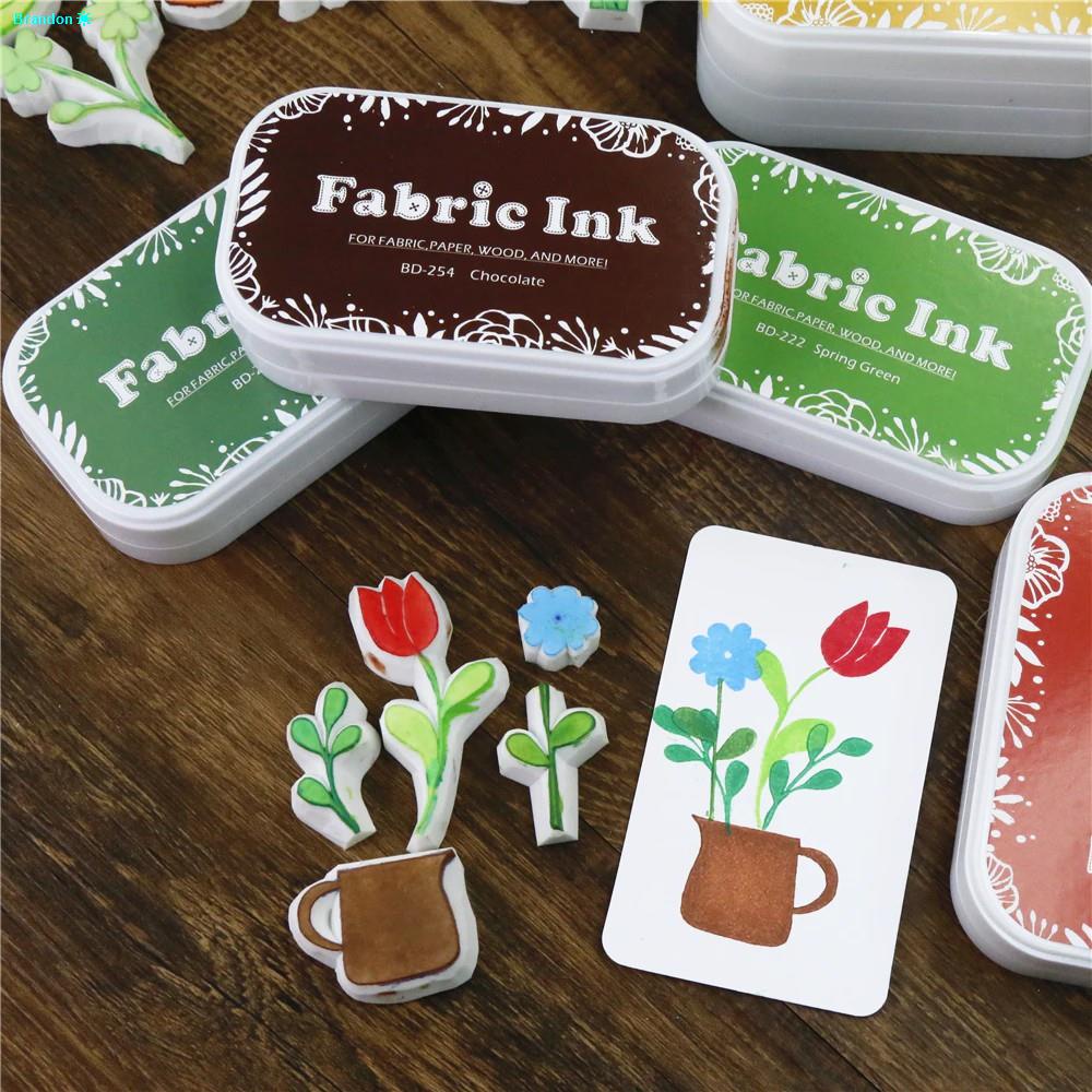 จัดส่งที่รวดเร็วFabric ink pad แท่นประทับบนผ้า ขนาด 75x35 มม. | Shopee ...