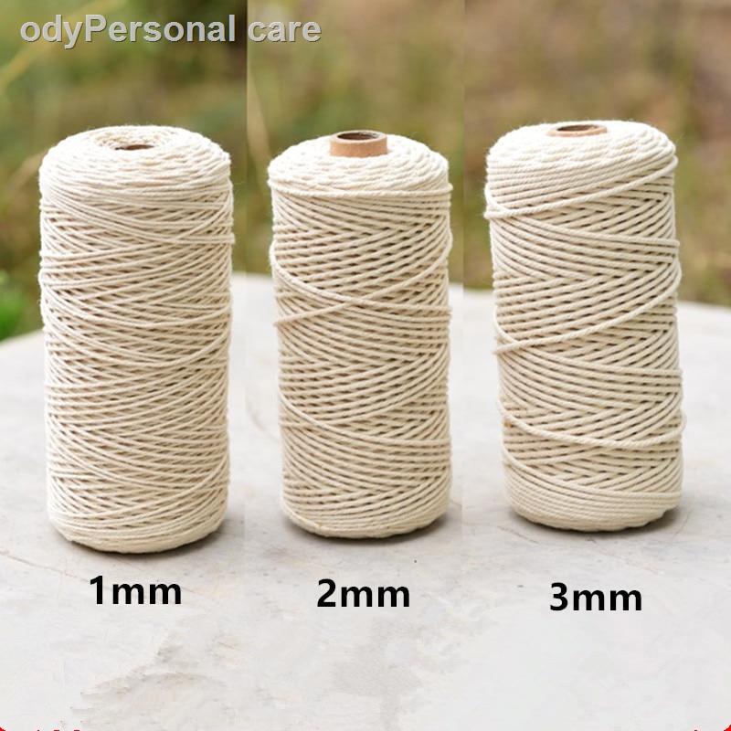 ⊙1mm/2mm/3mm/4mm/5mm/6mm White Cotton Cord Natural Beige Twisted Cord ...
