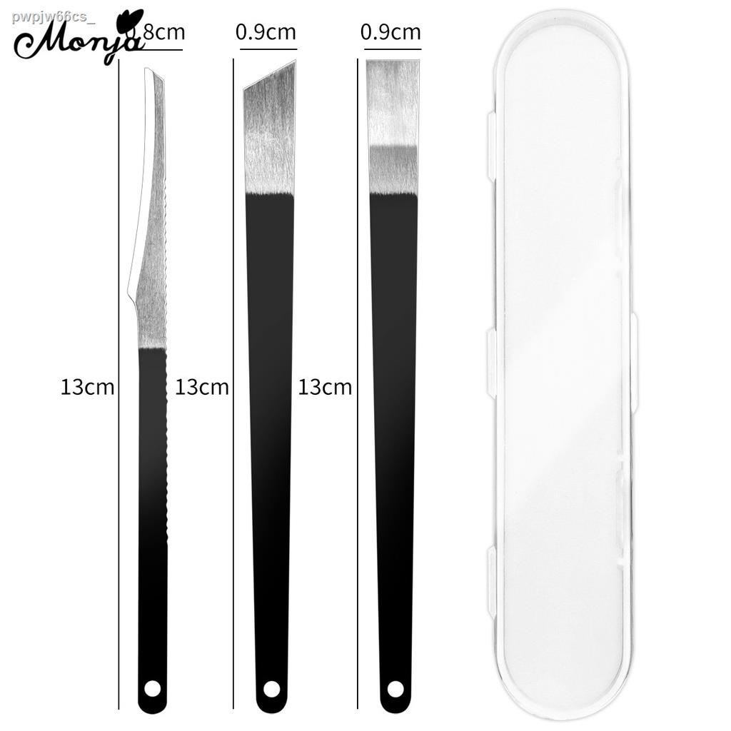 Monja 3pc Pedicure Cuticle Pusher Foot Dead Skin Remover Scraper ...