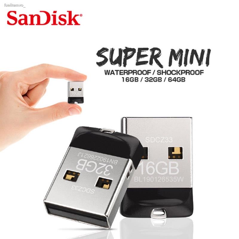 SanDisk Mini Pen Drive CZ33 Cruzer Fit 16GB 32GB 64GB Pendrive Memory ...