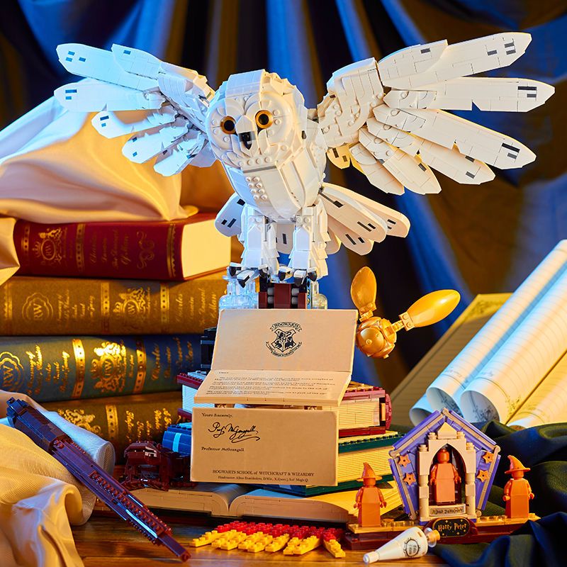 ใช้งานร่วมกับ Lego building Blocks Harry Potter อนุภาคขนาดเล็กนกฮูก ...