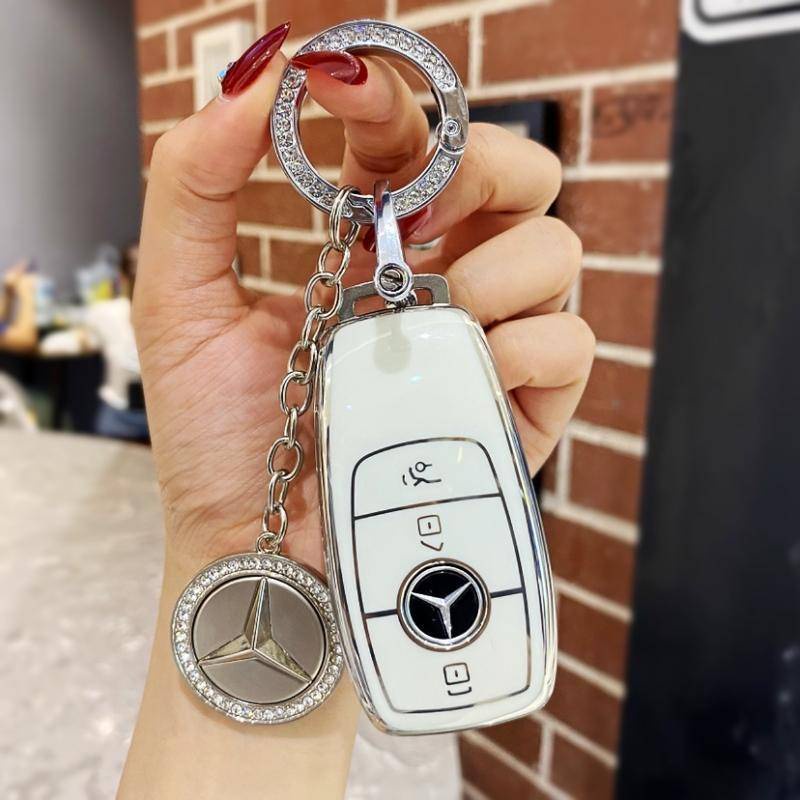 * เคสกุญแจรีโมทรถ * ชุดกุญแจ Mercedes-Benz C-Class B-Class E-Class GLC300L 260L กระเป๋า e300l ...
