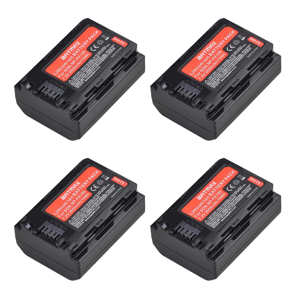 Batmax 2650MAh แบตเตอรี่กล้อง FZ100 NP สำหรับ Sony Alpha 9 A9 9R A9R ...