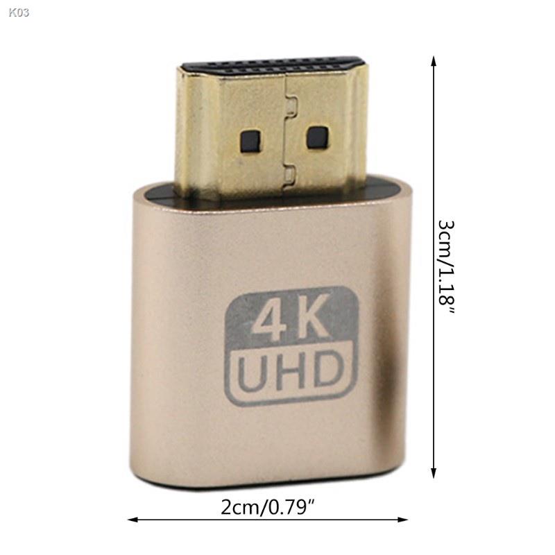 【PC】 Hdmi-Compatible Virtual Display Video Card 4K Ddc Edid Dummy Plug ...
