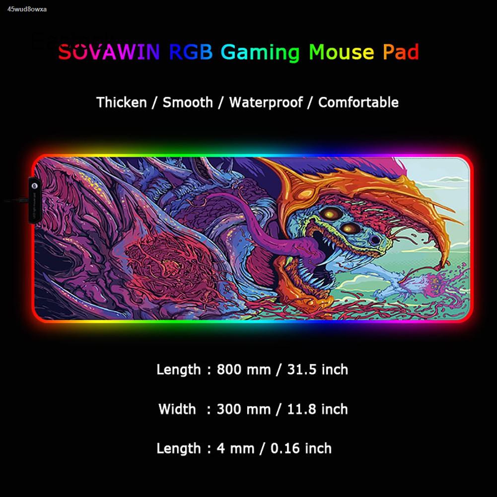 Eastpek Sovawin 800x300 Big Large LED RGB Lighting Gaming Mousepad XL ...