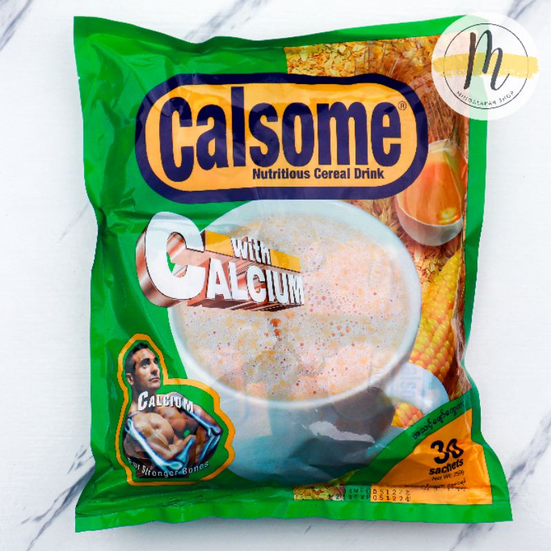Calsome အဟာရ ပြောင်းဆန် အသင့်ဖျော် ၃၀ ထုပ်ပါ เครื่องดื่มธัญพืชที่มี ...