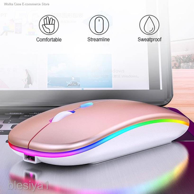Rechargeable Mouse 2.4GHz USB Wireless Silent LED Backlit Mice Optical Ergonomic Gaming Mouse PC ...