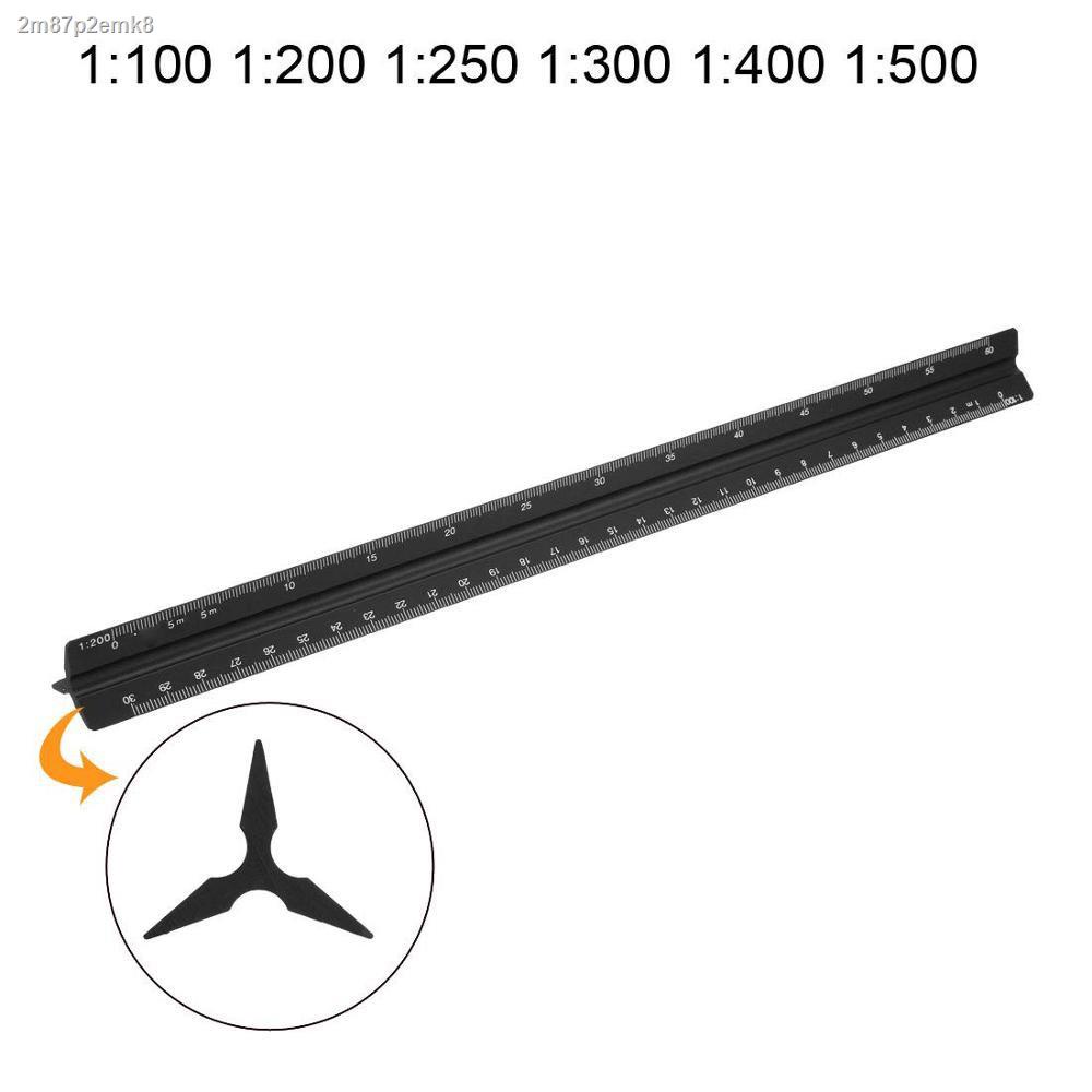 Scale Ruler Aluminum Alloy 30cm Engineer Triangular Scale Architect ...