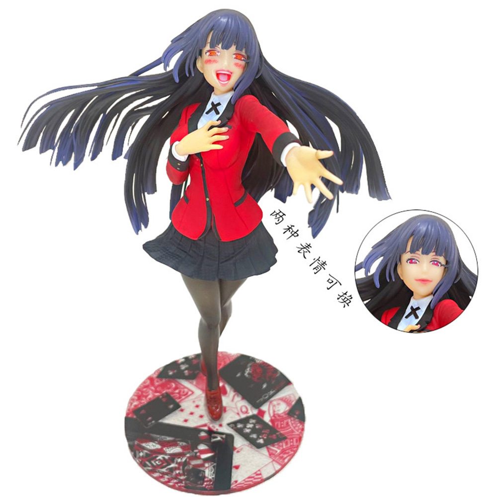 22cm Anime Kakegurui Uniform Jabami Yumeko PVC Action Figure Computer ...