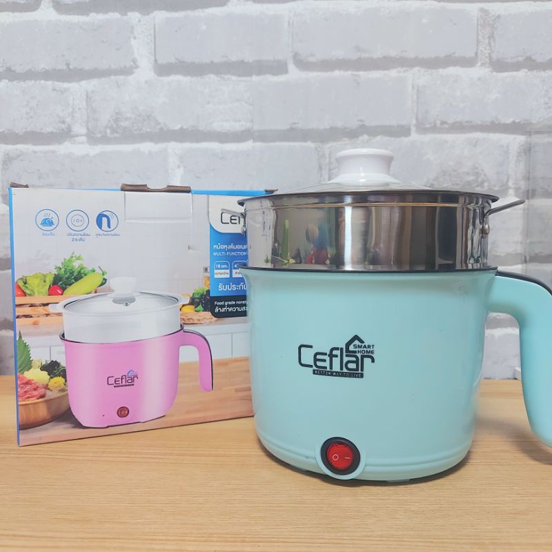 🔥หม้อไฟฟ้าหุง/ต้มอเนกประสงค์ Ceflar รุ่น CSH-07🔥 1.8L MULTI-FUNCTION COOKING POT | Shopee Thailand