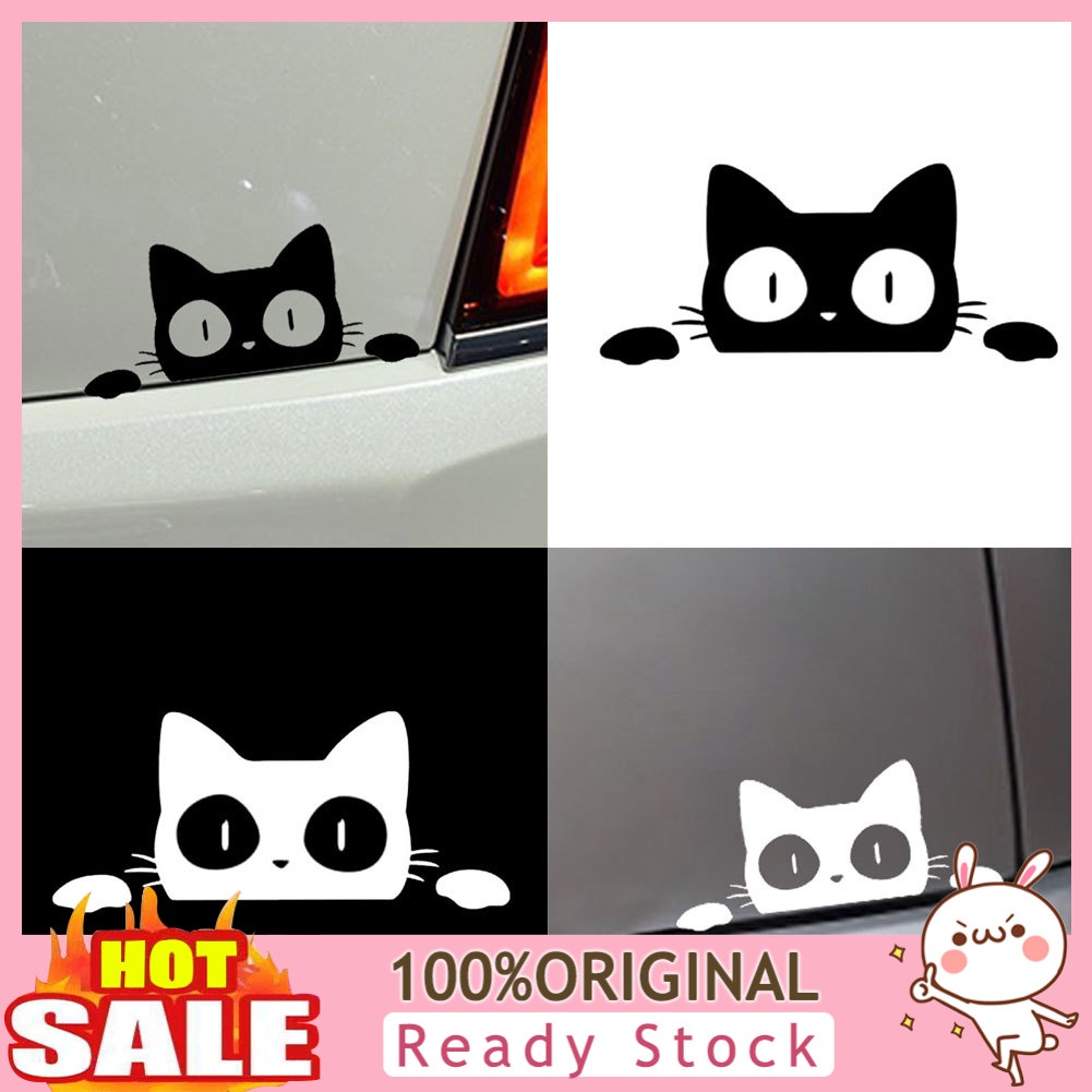 [B_398] Reflective Peeking Cat Animal Styling Decorative Stickers ...