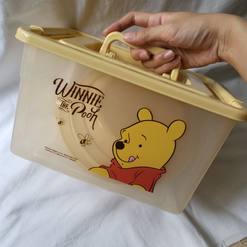 Winnie the Pooh cutlery set ชุดจานชาม ช้อนส้อม สำหรับพกพา Picnic set ...