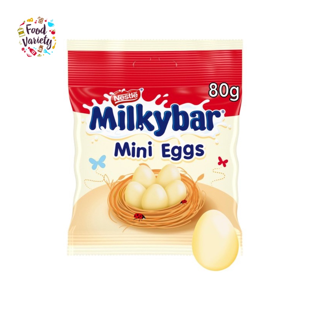 Milkybar White Chocolate Mini Eggs Sharing Bag 80g มิลค์กี้บาร์ไวท์ ...
