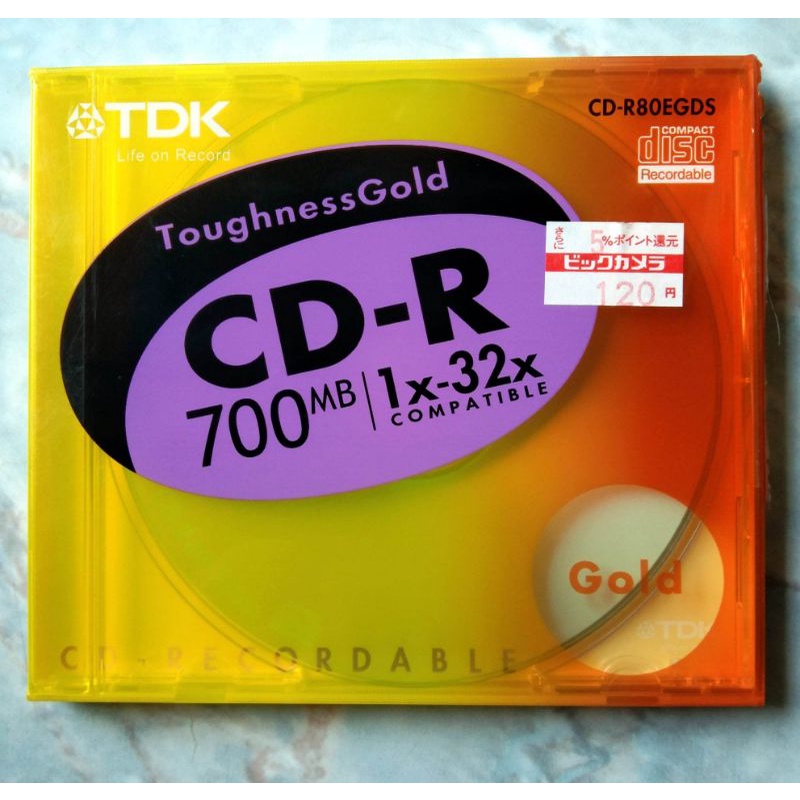 📀 CDR 700MB 32x gold สำหรับข้อมูล TDK CD-R ในเคสหนา 10 มม. [CD-R80EGDS] | Shopee Thailand