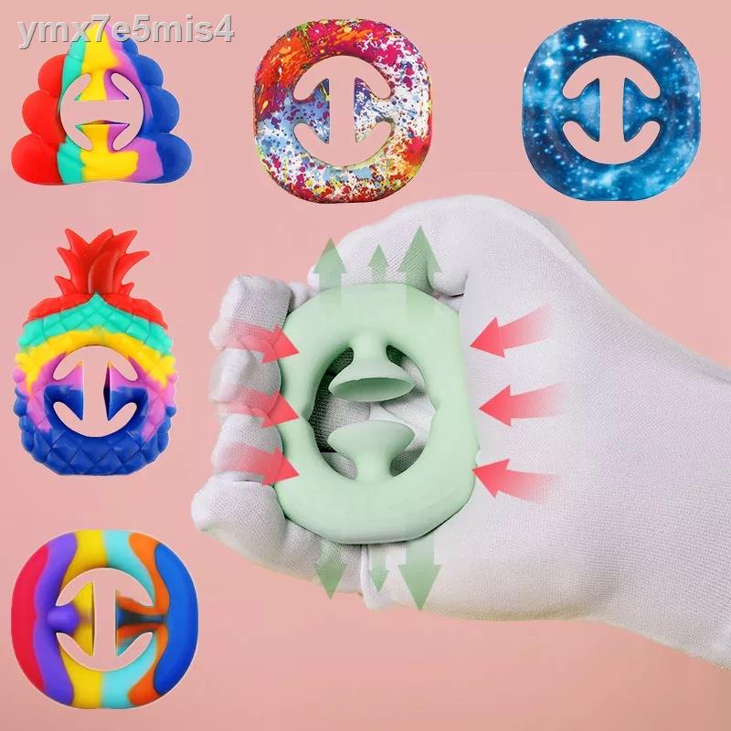 Hand Grip Fidget Toy Pineapple Rainbow Vent Snapperz Adult Stress ...