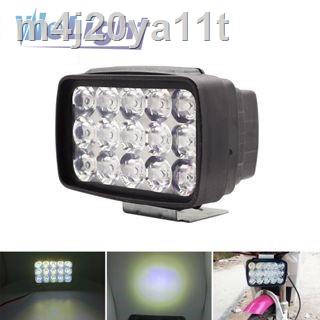 15 LED Square Headlight Motorcycle headlights Auxiliary lamp Highlight ...
