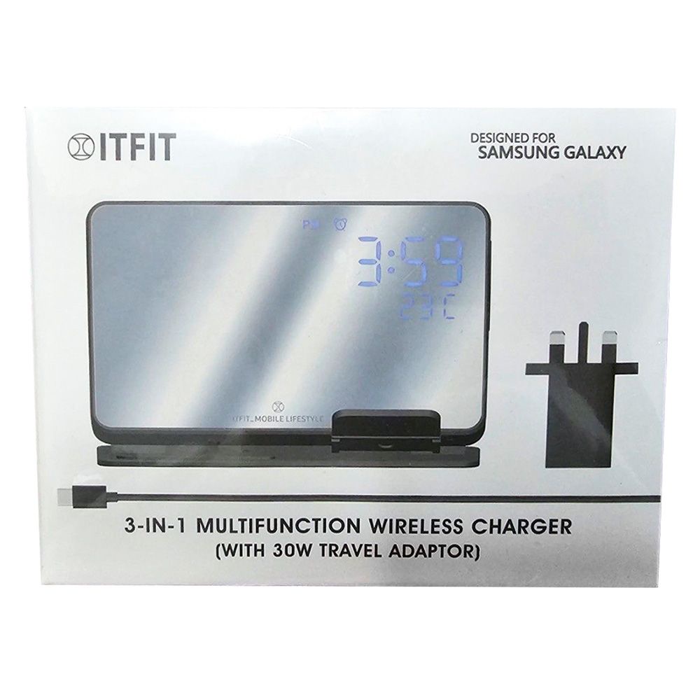 Samsung ITFIT 3-in-1 Multifunction Wireless Charger w/ 30W UK plug ...