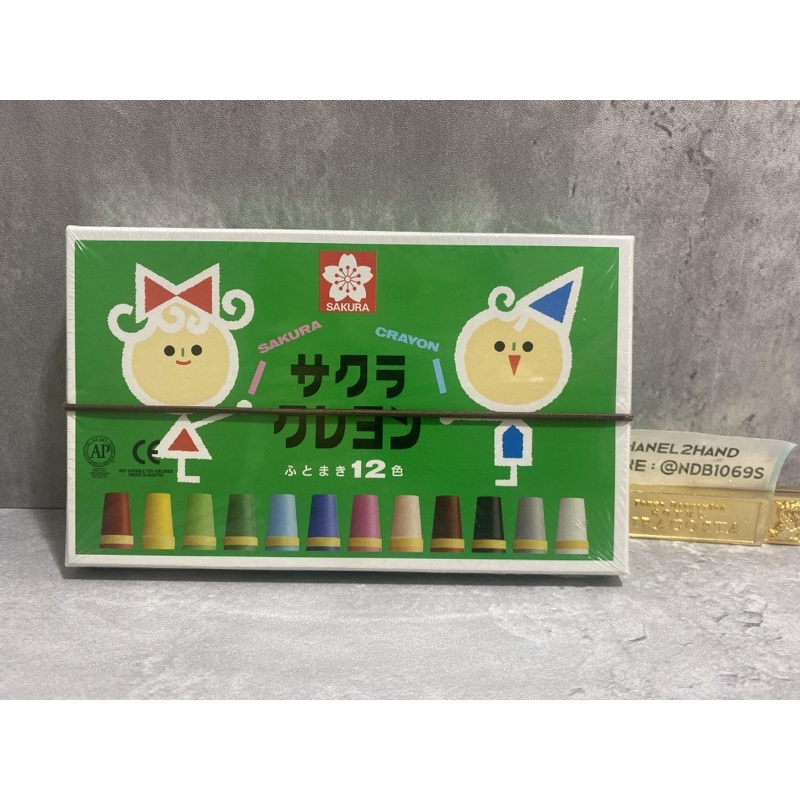 มือหนึ่ง ใหม่ CHANEL2HAND99 สีเทียน ดินสอสี จากญี่ปุ่น SAKURA 12colors ...