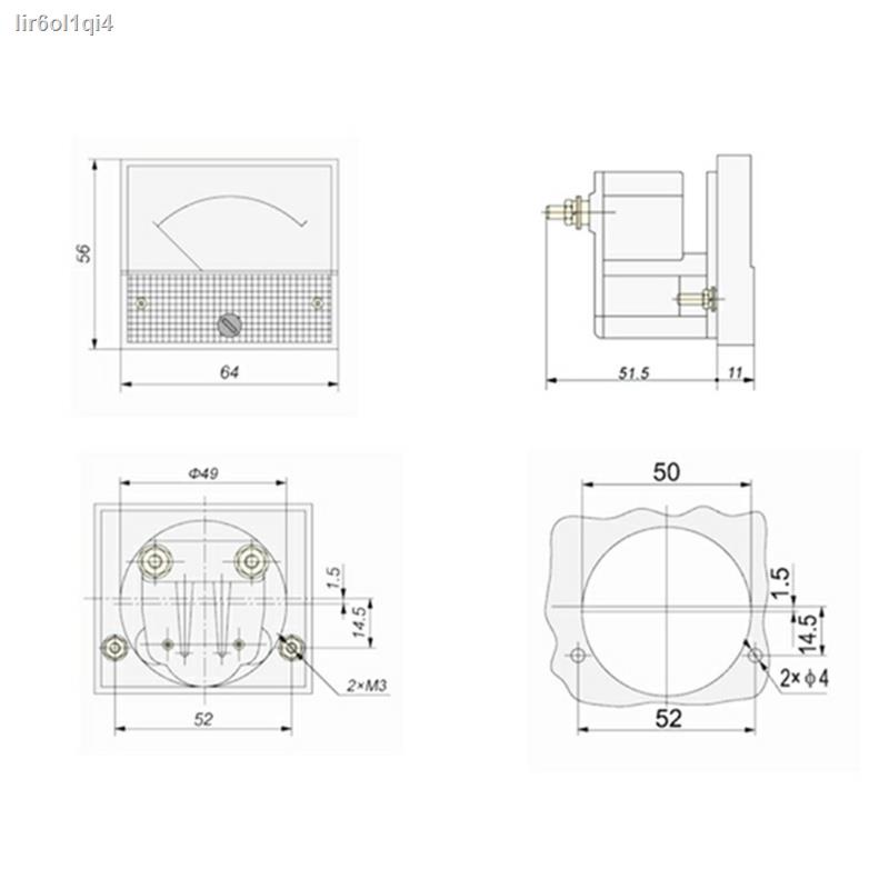SEL 85L1 AC Panel Meter Analog Panel Ammeter Dial Current Gauge Pointer ...