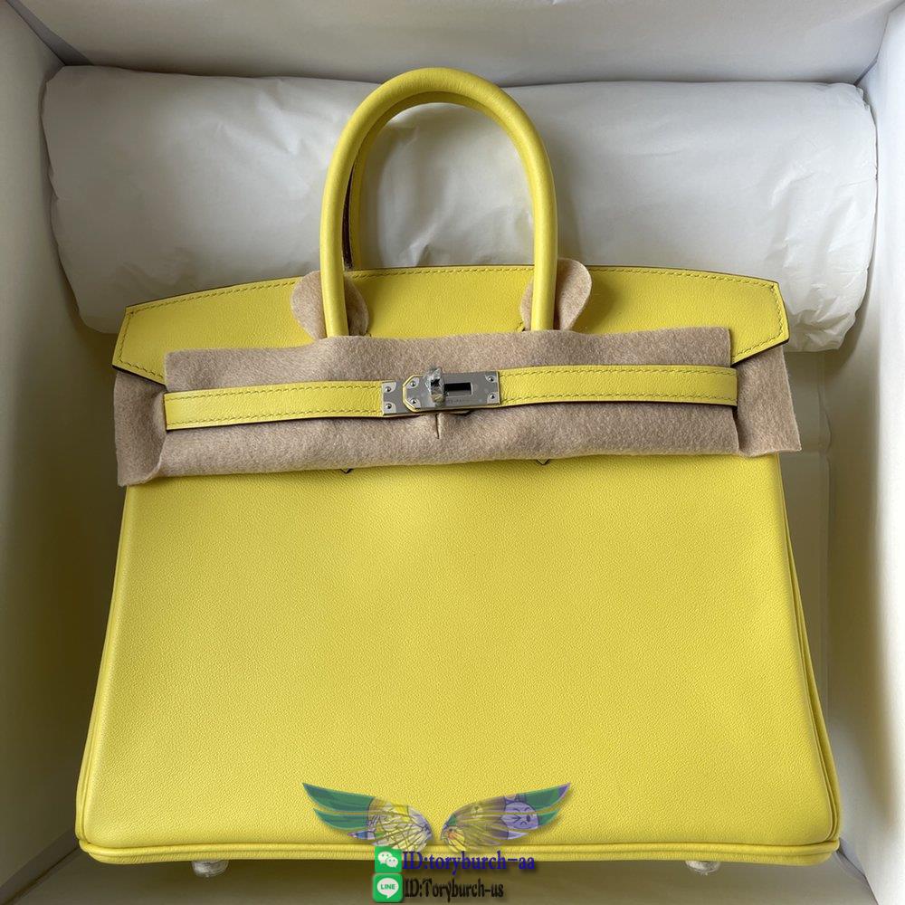 Swift Lemon herm Birkin 25 handbag travel holiday beach tote handmade ...