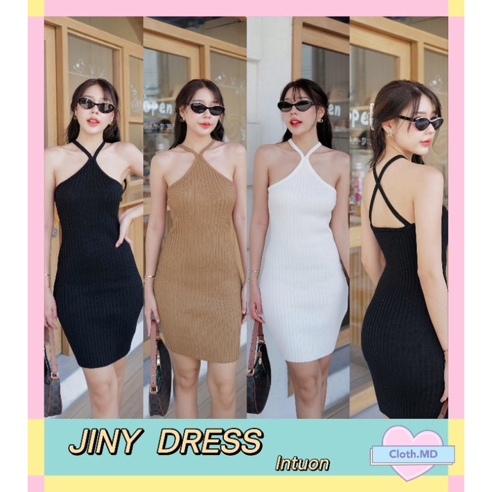 Intuon เดรสไหมพรมร่อง ♥️ Jiny dress ♥️ | Shopee Thailand