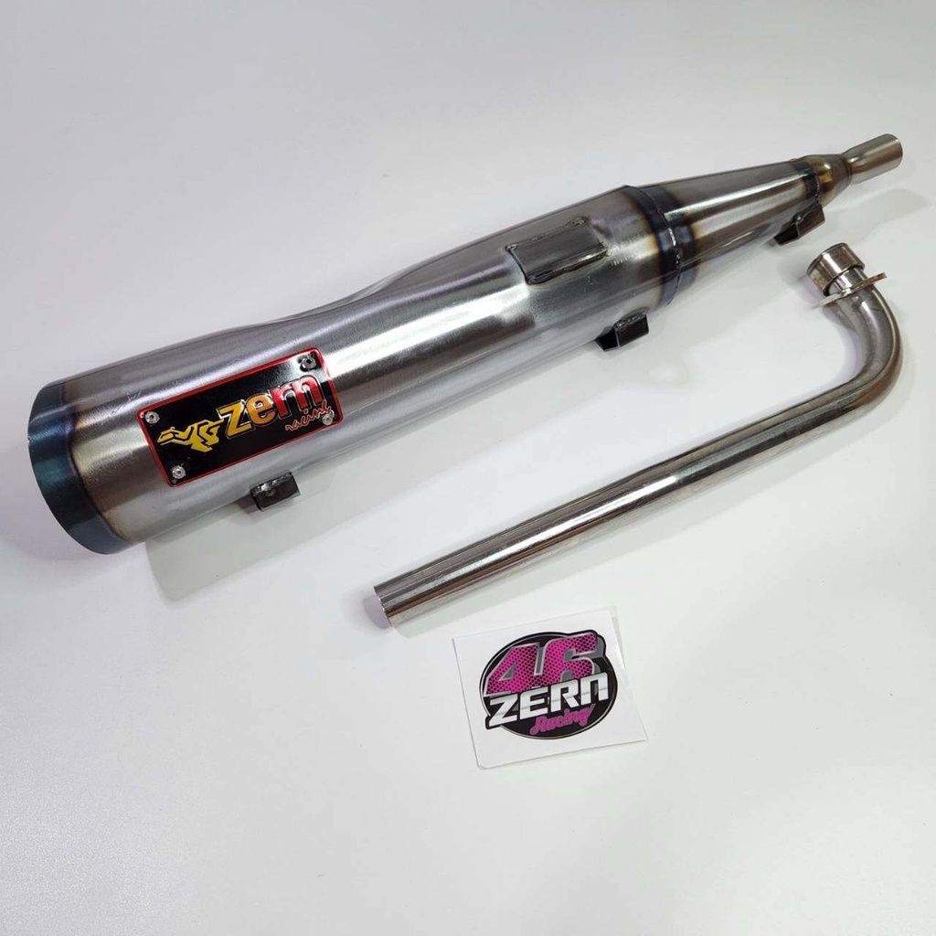 ZERN งานดิบ ท่อผ่าเวฟ100s UBOX คอ28มิล ท่อผ่า ผ่าดัง ดังลั่น ปลาย3รู ...